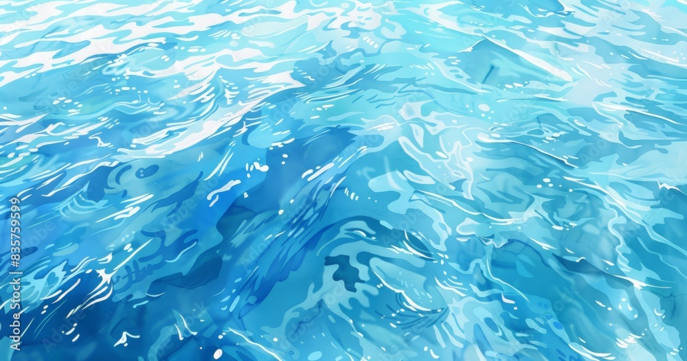 Water texture background with ripples and light reflections on ...