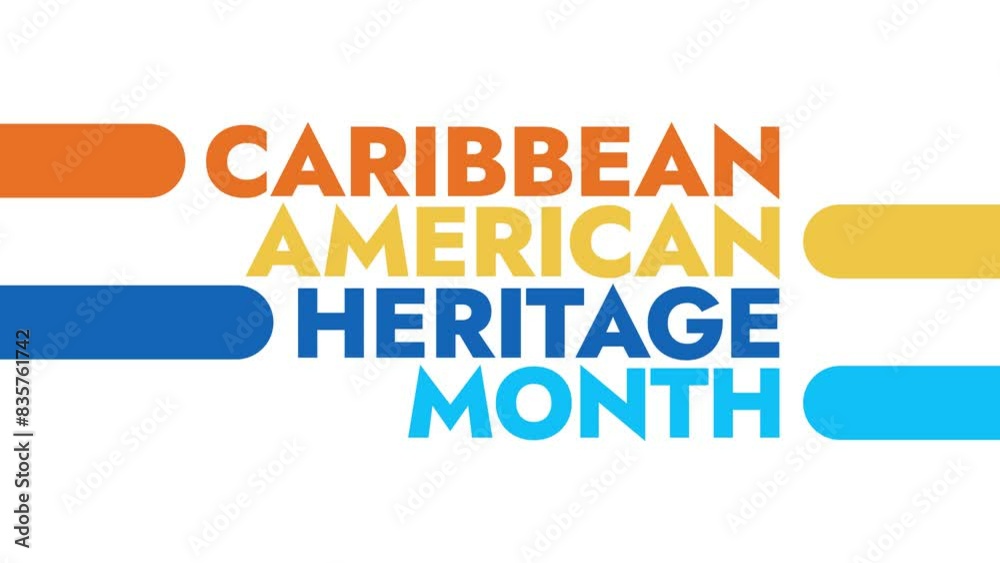 Caribbean American Heritage Month colorful motion graphics seamlessly ...