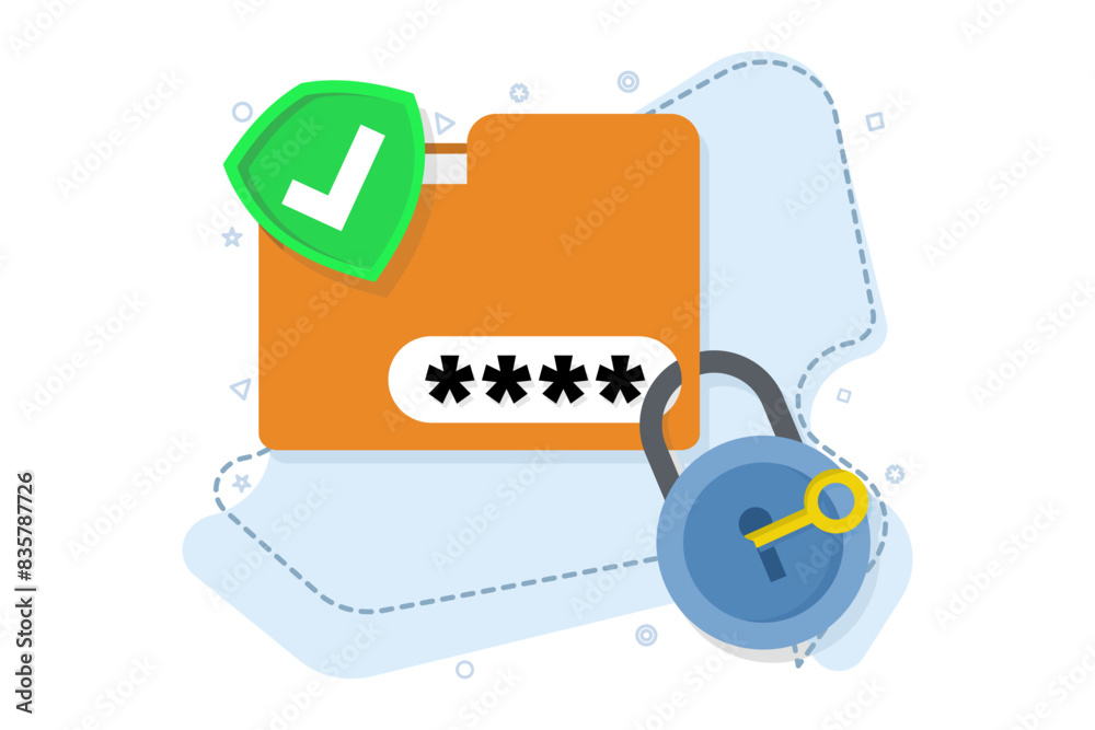 pin code password protection concept. concept of personal data ...