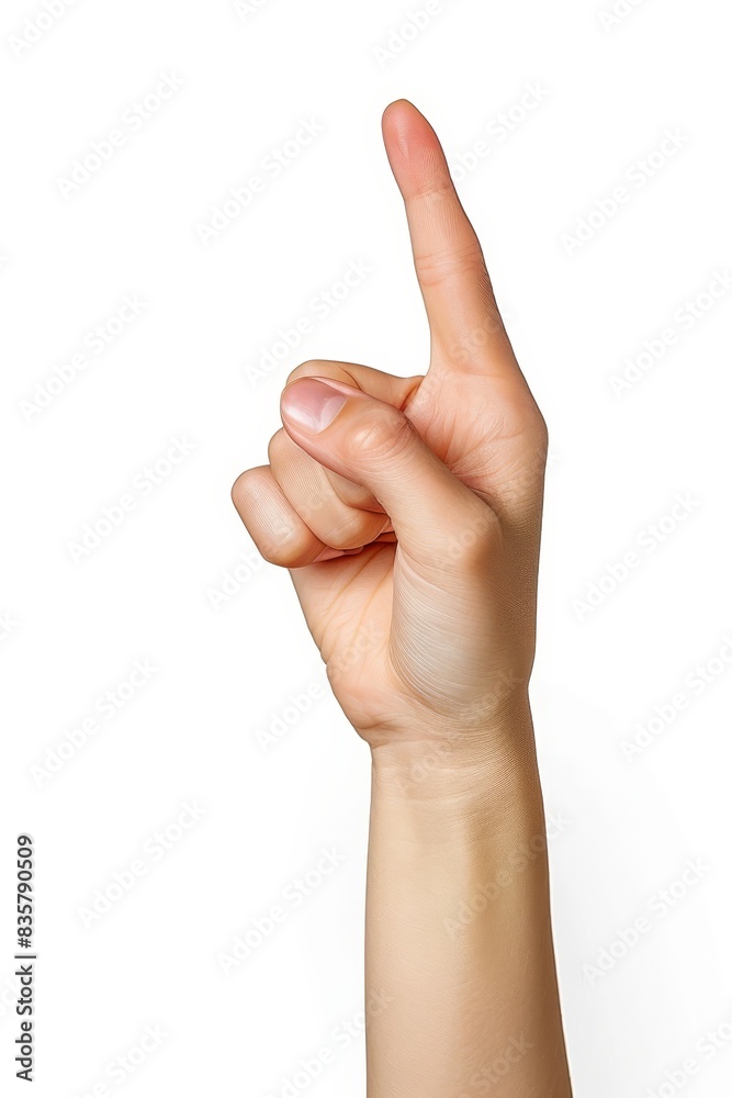 Woman hand Finger snap isolated on white background, with clipping path ...