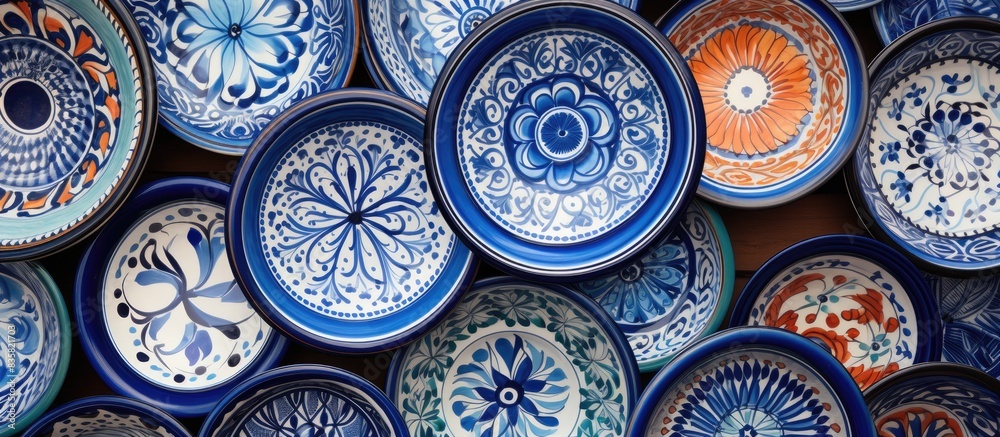 Vibrant handmade Greek ceramics from Kos, featuring colorful dishes and ...