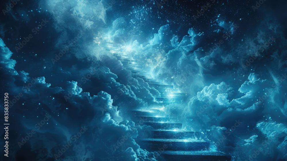 Staircase leading to heaven. Religious background. Stairway to heaven ...