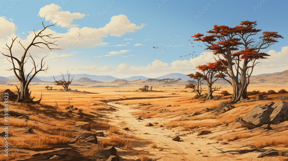 A stark before-and-after comparison of an area affected by ...