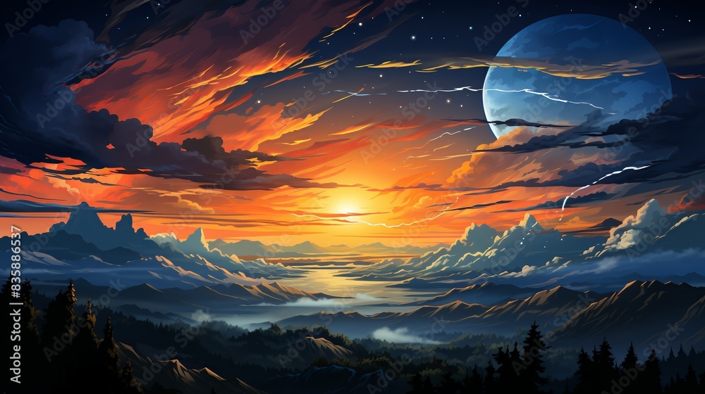 A satellite image of Earth with highlighted regions experiencing ...