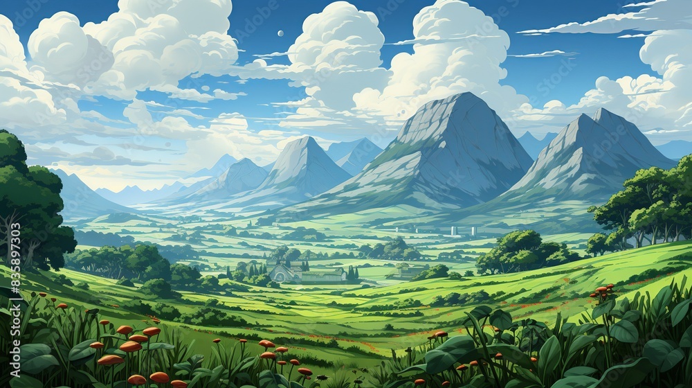 On a terraformed world, settlers cultivate crops within vast ...