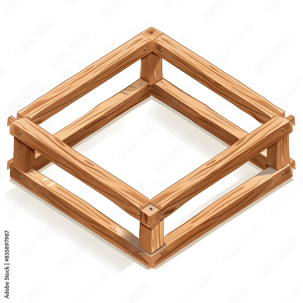 Wooden framework for new construction project. wooden diy and pine wood ...