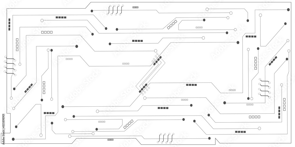 Vectors High-tech connection system on a white background. Technology ...