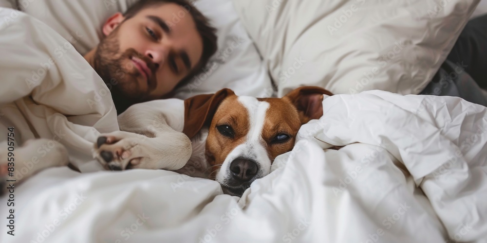 Weekend Relaxation: Businessman and His Dog Enjoying a Day Off - 4K ...