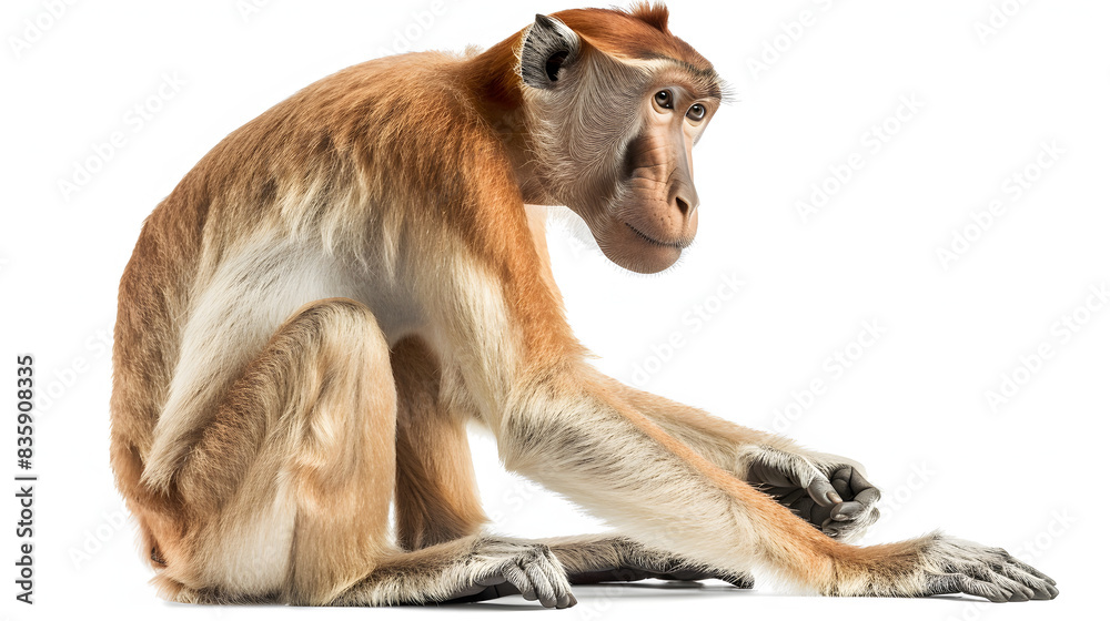 Proboscis monkey - nasalis larvatus, beautiful unique primate with ...