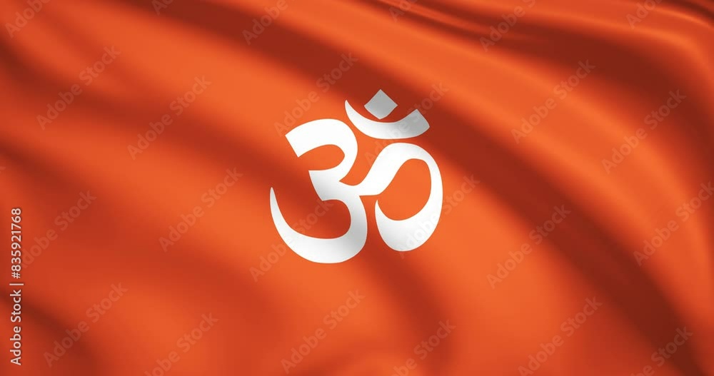 Flag of Hinduism. Hinduism flag background. 4k 60FPS Stock Video | Adobe Stock
