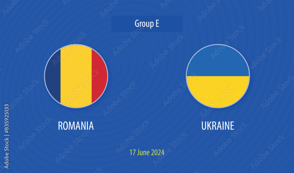 Romania vs Ukraine soccer scoreboard Europe tournament 2024 Stock ...