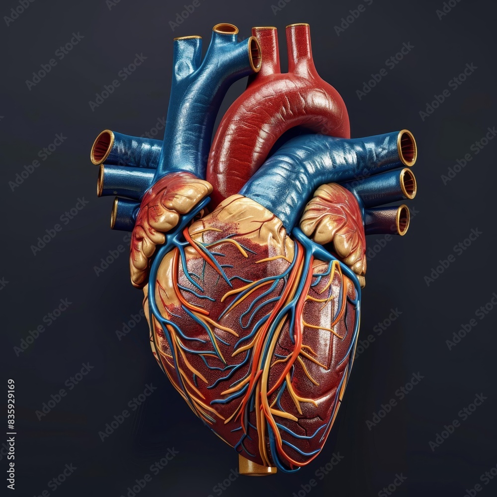 Explore detailed cardiac muscle textures in this highquality anatomical ...