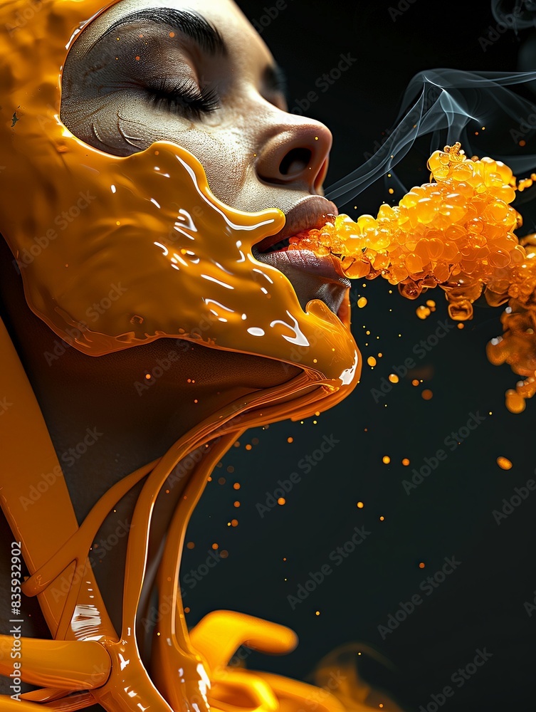 A medical diagram showing the progression of lung cancer in a smoker s ...