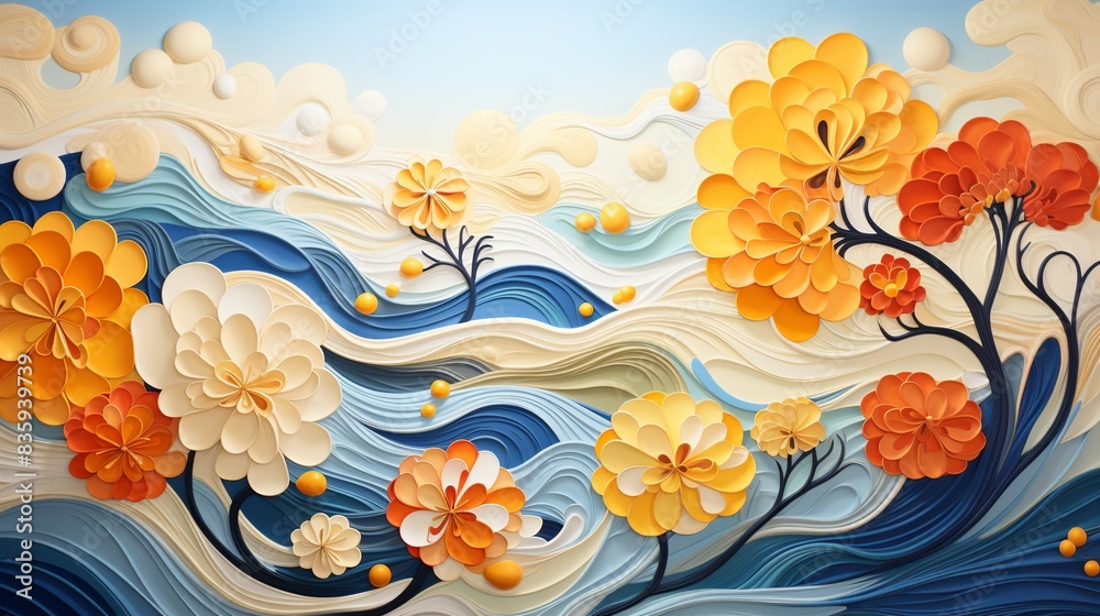 Dynamic Patterns Inspired By Natural Elements Like Wind Water And Fire Capturing The Energy