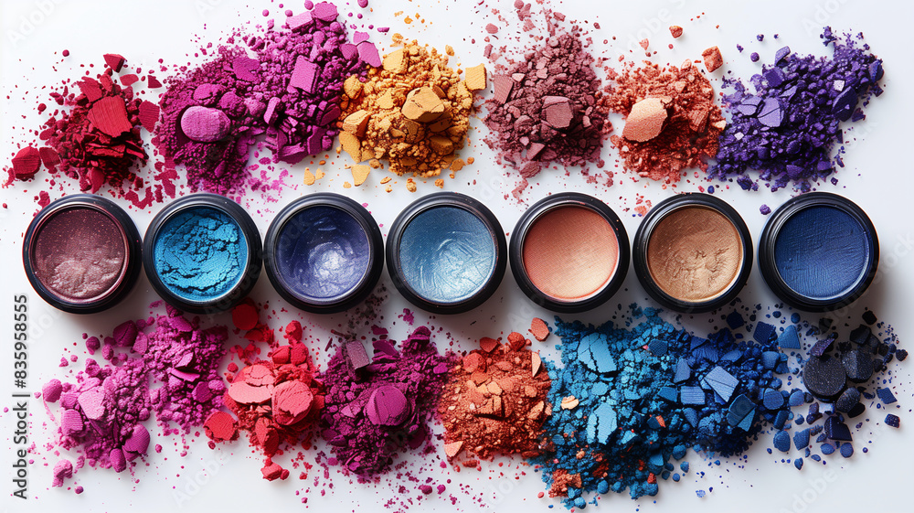 The concept of art makeup that stands out with its vivid colors, the ...