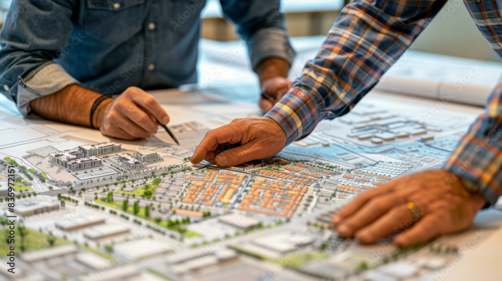 Developers and investors review blueprints for mixed-use projects in ...