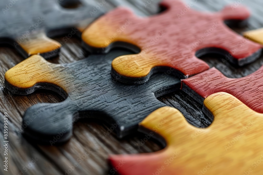 Interlocking puzzle pieces symbolizing unity and collaboration Stock ...