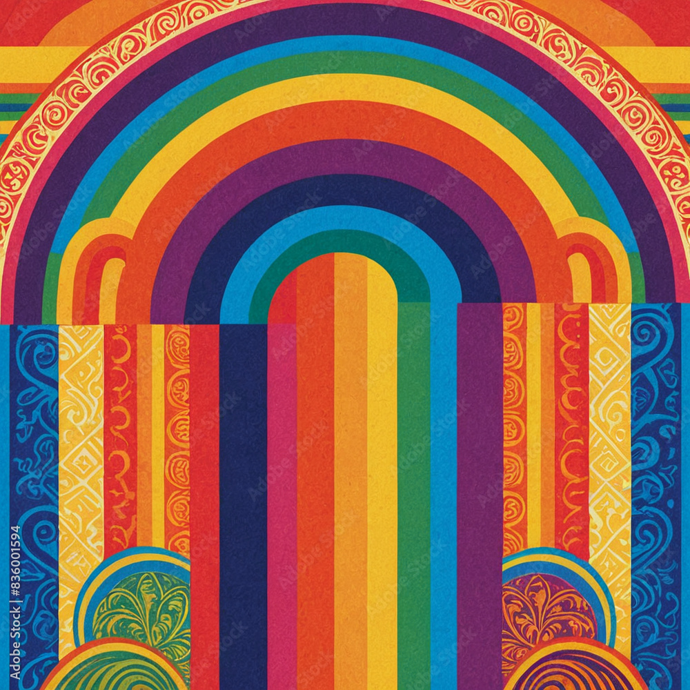 LGBTQ Flag, LGBTQ illustration banner, rainbow color artwork design ...