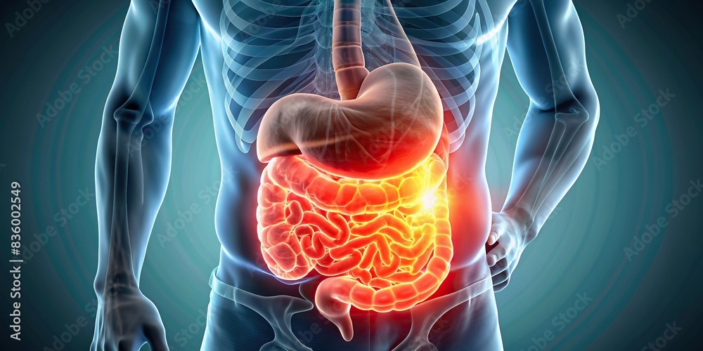 Stomach pain and digestive issues depicted in a , stomach, pain ...