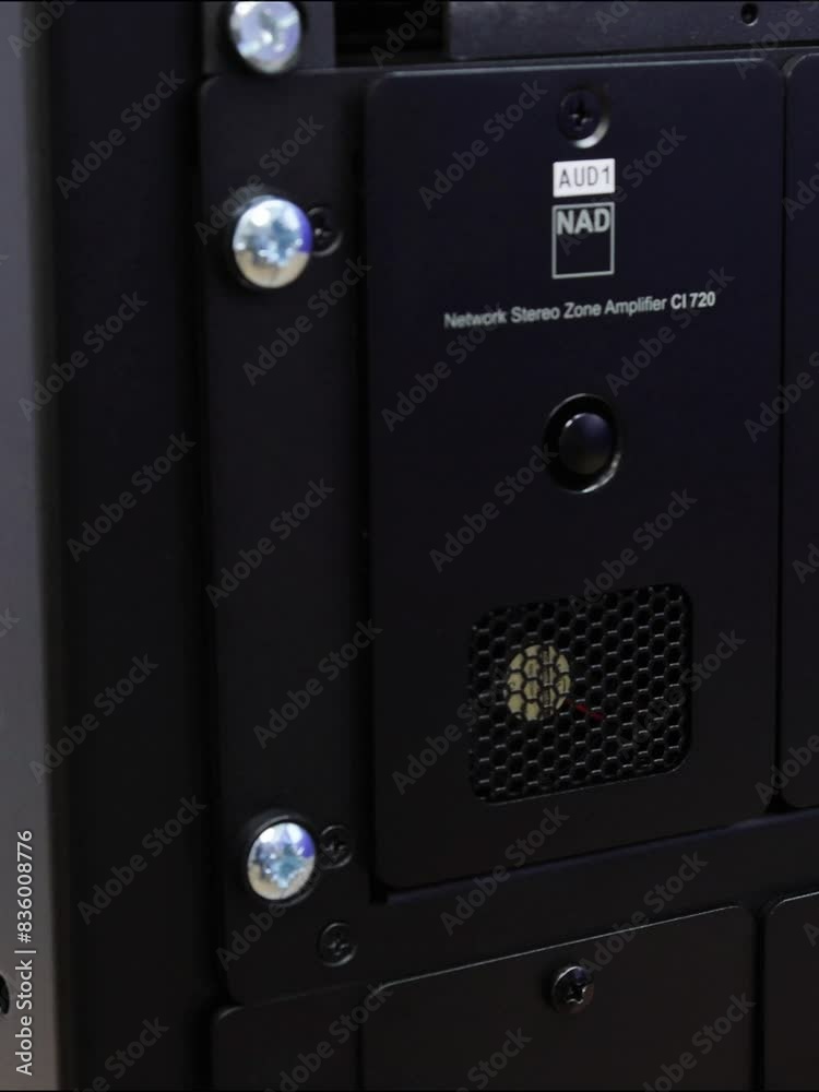 Stockvideon A telecommunications rack with Ethernet switches for ...