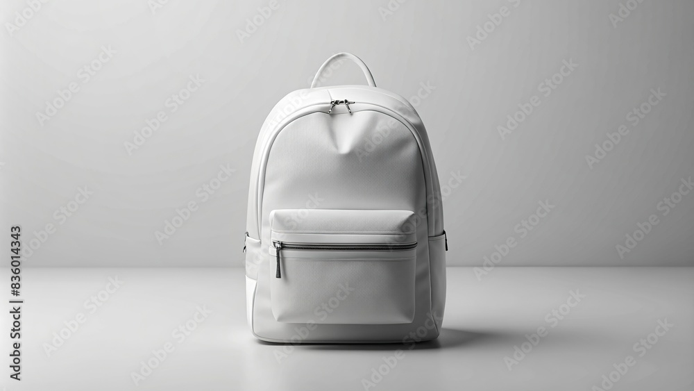 Front view white backpack mockup isolated on background , backpack ...
