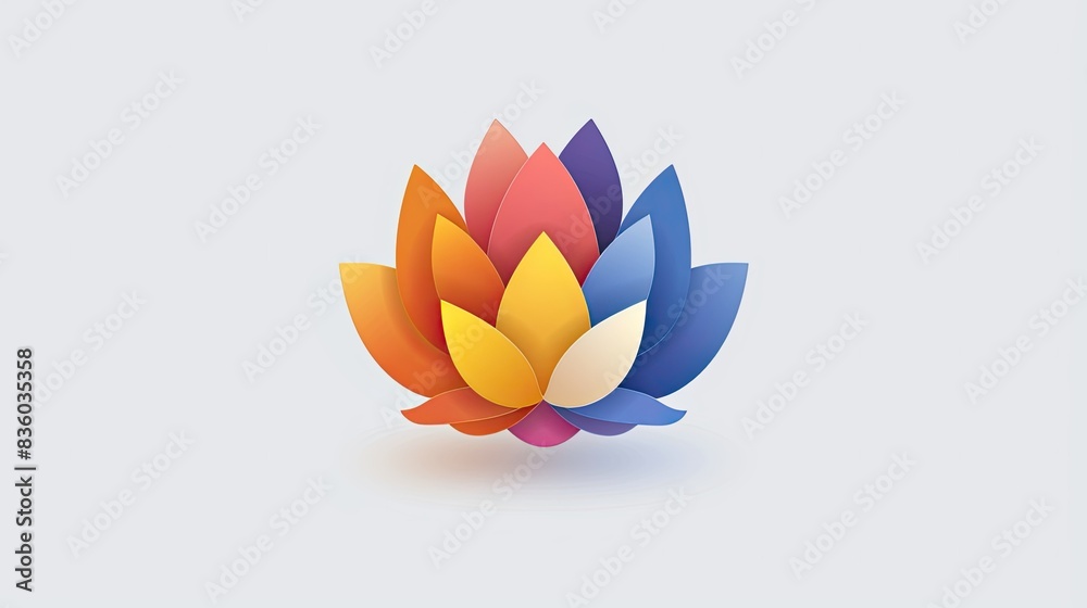 logo of the word, calming peaceful color palette, corporate minimalsim ...