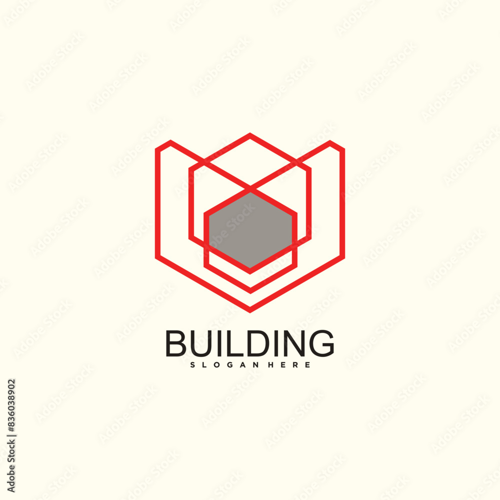 Building logo design with modern and unique concept Premium Vector ...