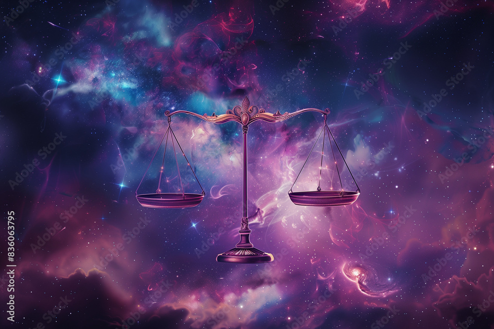 wallpaper of spiritual astrological zodiac sign libra Stock Photo ...