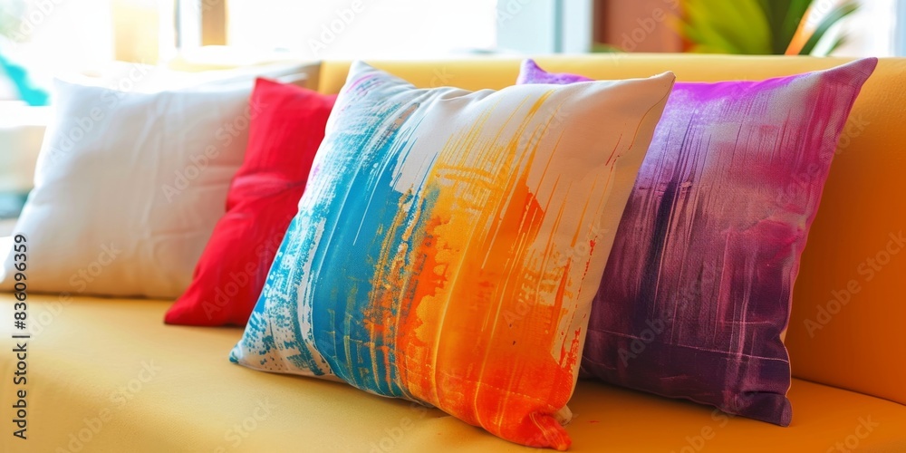 Artistic Dreams: A Colorful Latex Pillow - 4K Wallpaper. This image ...