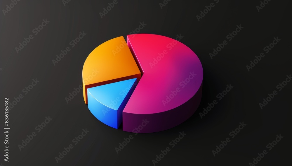 A pie chart with four equal sections, each labeled "20%" was created in ...