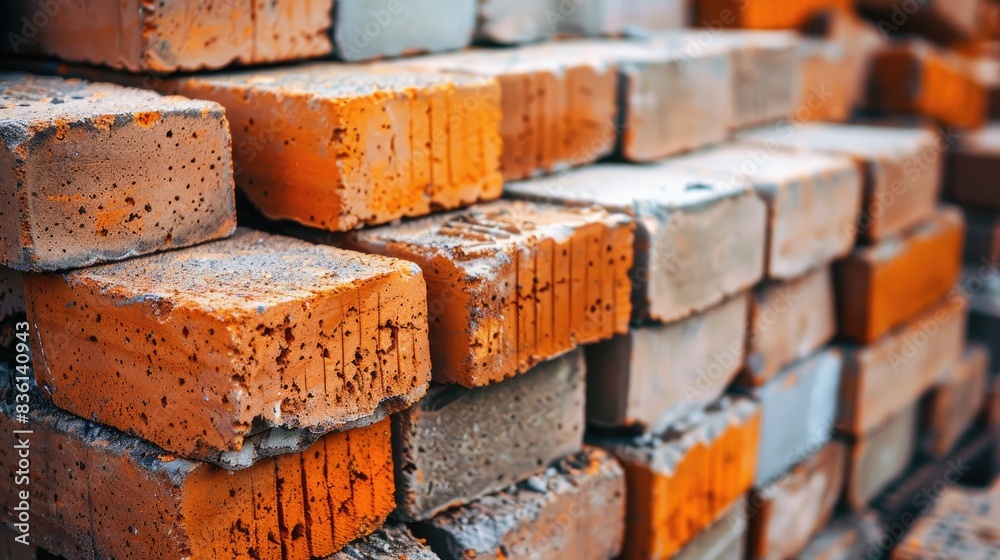 Construction Materials Differences Between Blocks and Bricks Stock ...