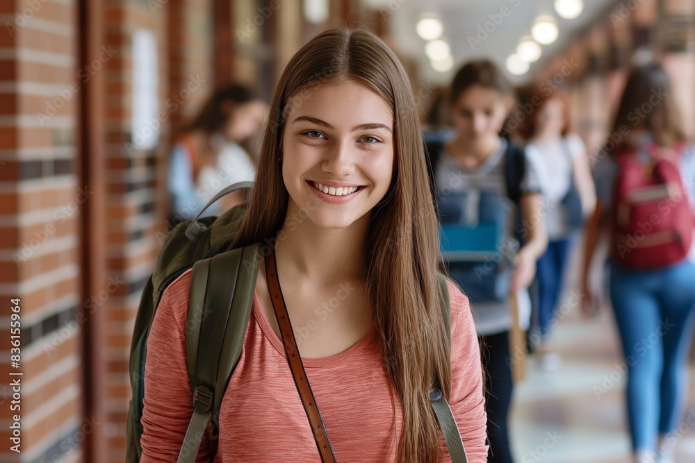 Female student going for class in high school, Empowering Female ...