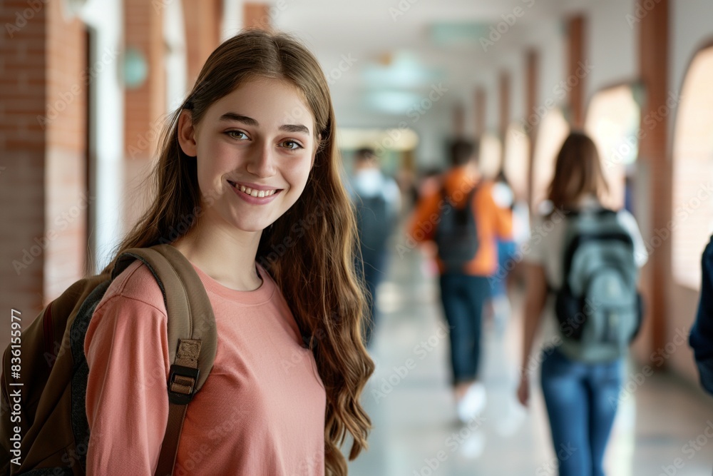 Female student going for class in high school, Empowering Female ...