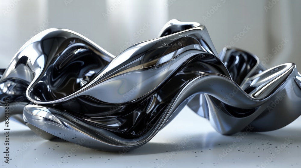 3D Abstract Shapes: Develop a series of 3D abstract shapes with dynamic ...