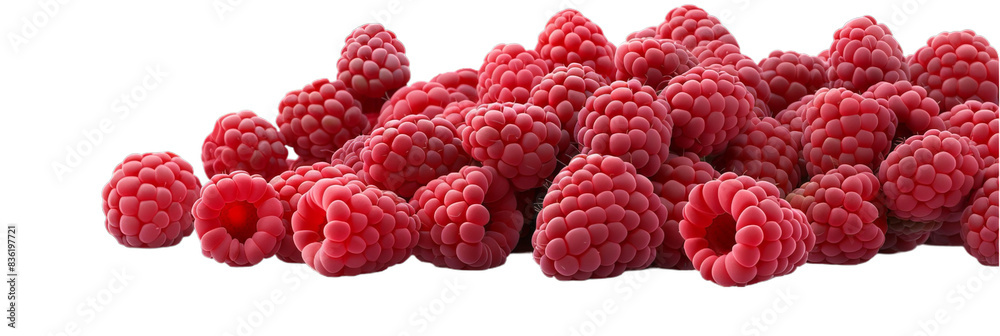 Raspberry raspberries many angles and view side top front group pile ...
