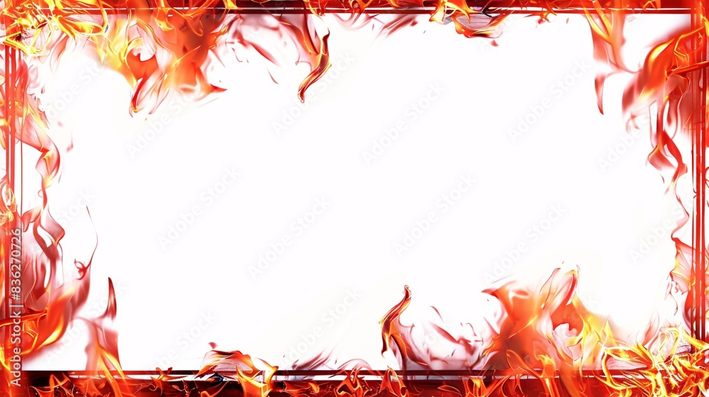 A frame for a card game with a white background. The border is a bold ...