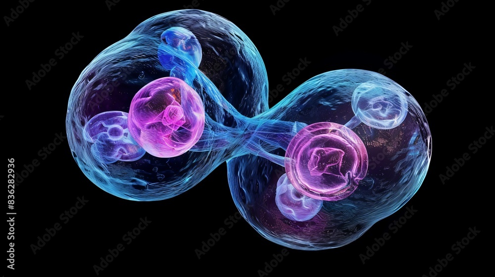 Cell division: mitosis: Illustrate the stages of mitosis, showing how a ...