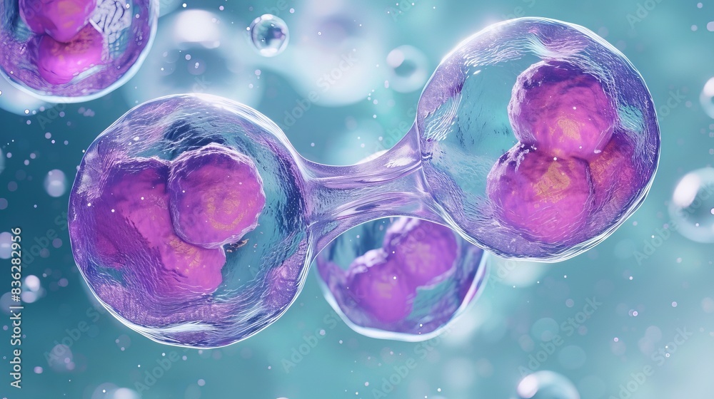 Cell division: mitosis: Illustrate the stages of mitosis, showing how a ...