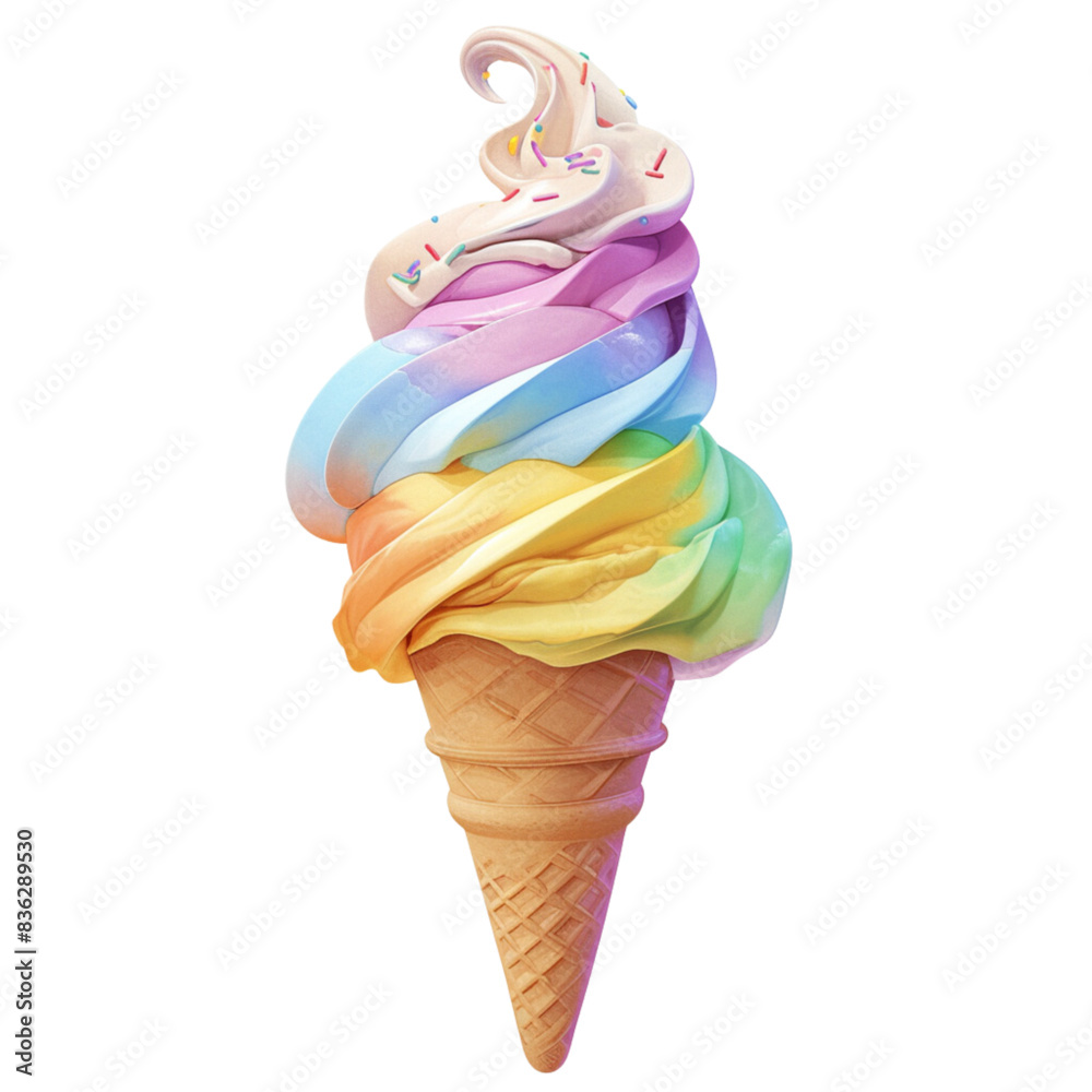 Soft serve ice cream Sweet and cool with beauty that can help cool off ...
