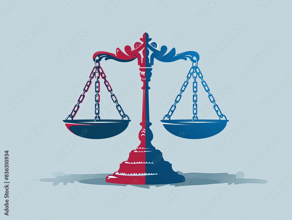 Corrective justice system flat design side view rectifying wrongs ...