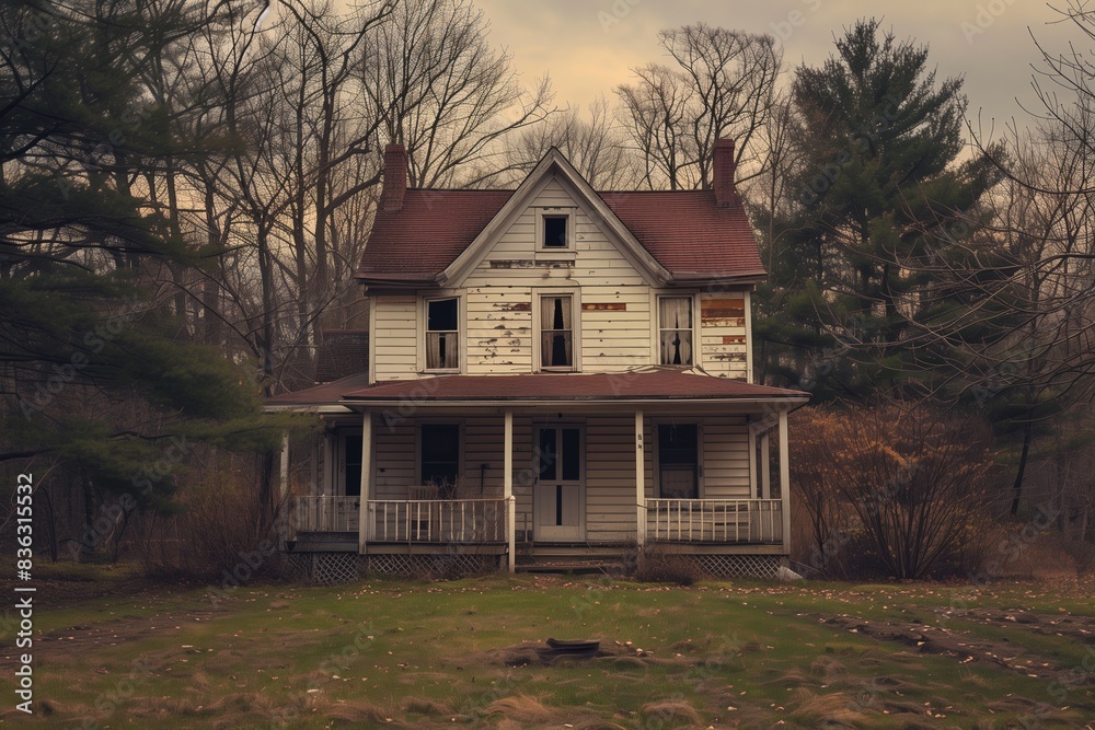 Traditional American House Design and Architecture Overview Stock Photo ...