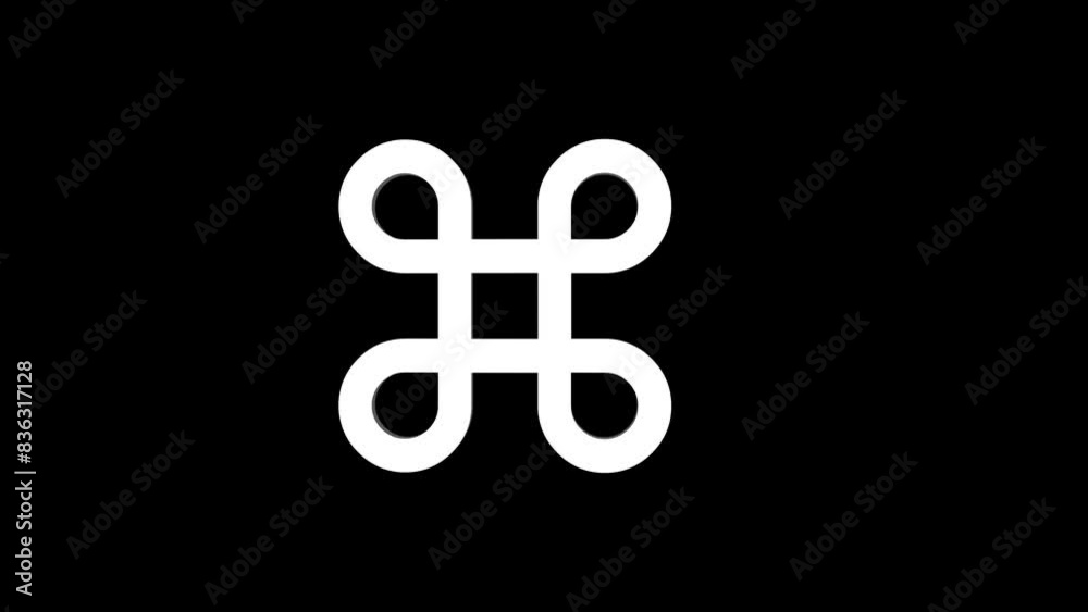 3d flat bold style concept icon of command animation Stock Video ...