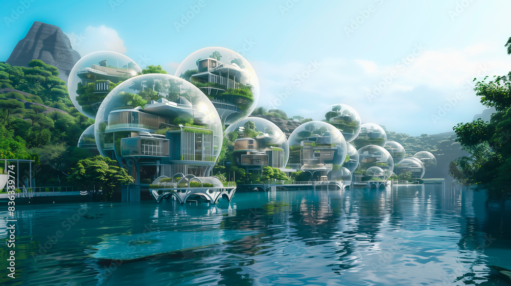 High Tech Green Smart City on Water. Sustainability, Technology, Big ...