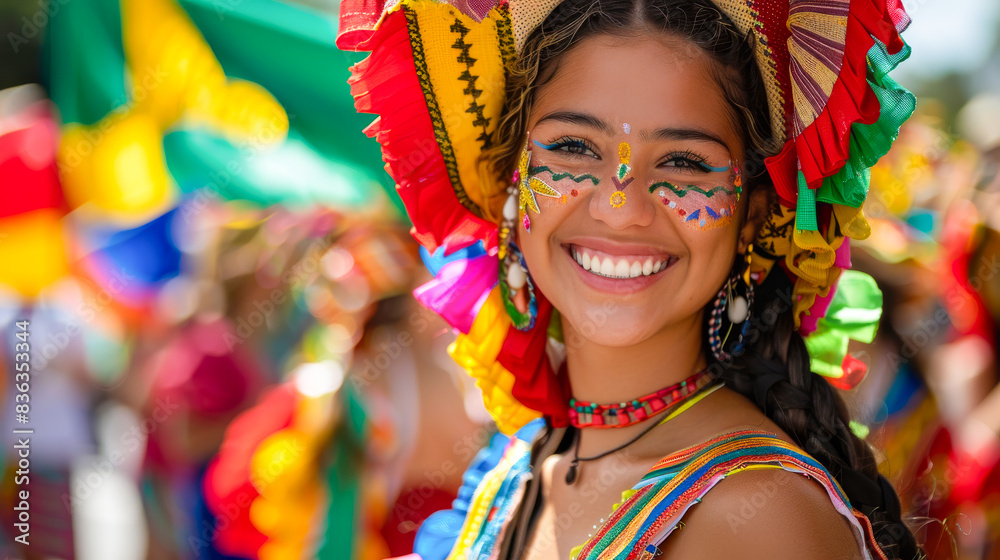 Colorful Parade Celebrating Independence Day. A vibrant parade ...