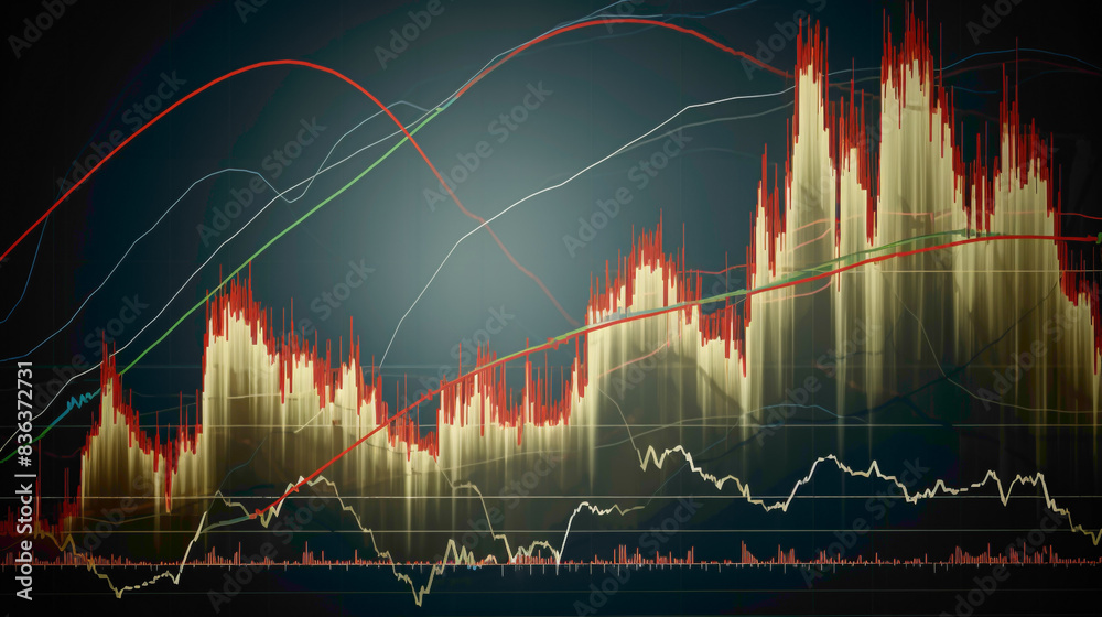 An RSI (Relative Strength Index) graph portraying overbought and ...