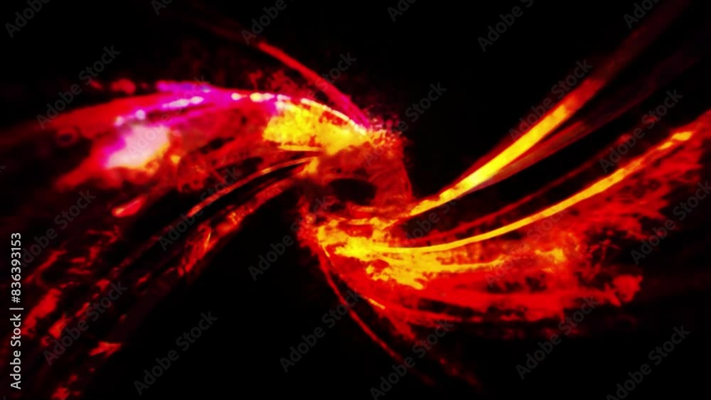 A dynamic cinematic animation background template of a cosmic inferno ...