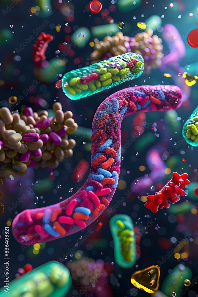 Digestive enzymes in action, visualized in a lively 3D cartoon ...