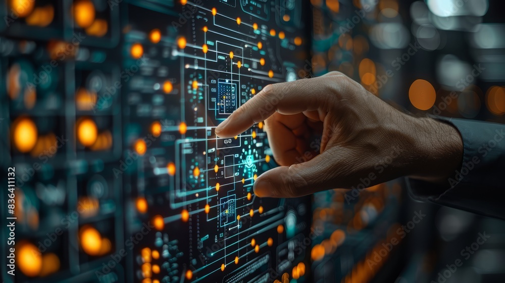 A diagram showing machine learning technology with artificial ...