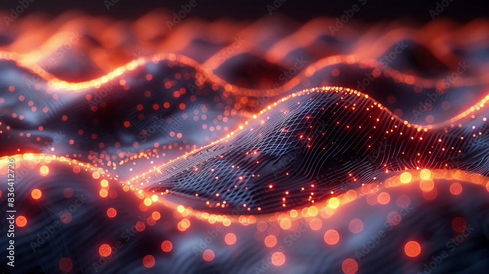 Futuristic sci-fi user interface background. Blockchain and ...