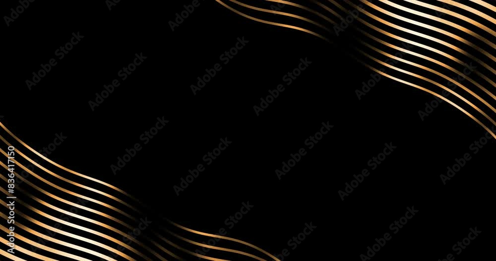 diagonal gold lines, black background, metallic texture, minimalist ...